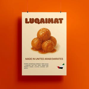 Luqaimat Food Poster: Emirati Cuisine Art Print (digital Download) - Etsy