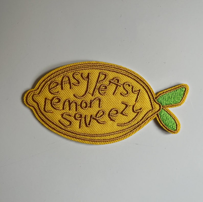 Patch easy Peasy Lemon Squeezy Citron Iron-on Patch Badge - Etsy
