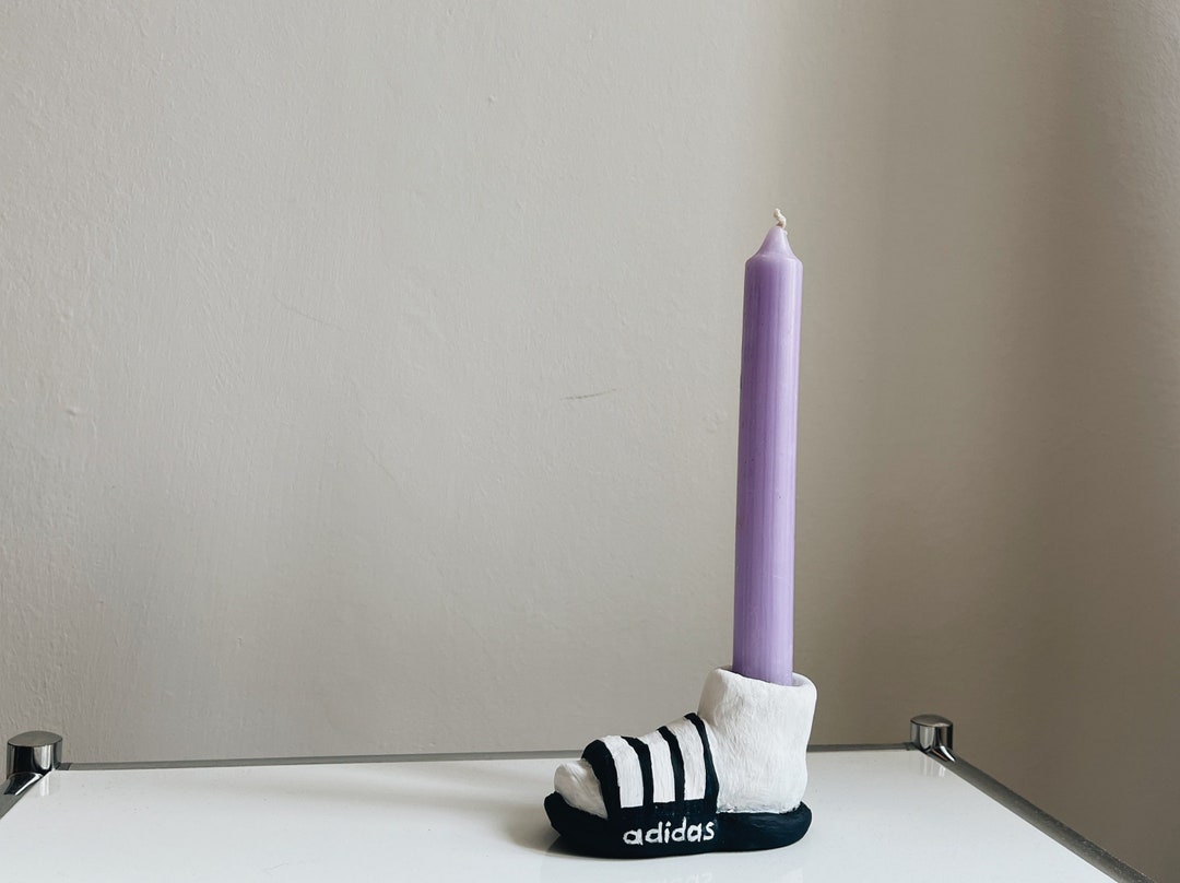 Fancy Candle Holder Adilette Shoe Candlestick - Etsy