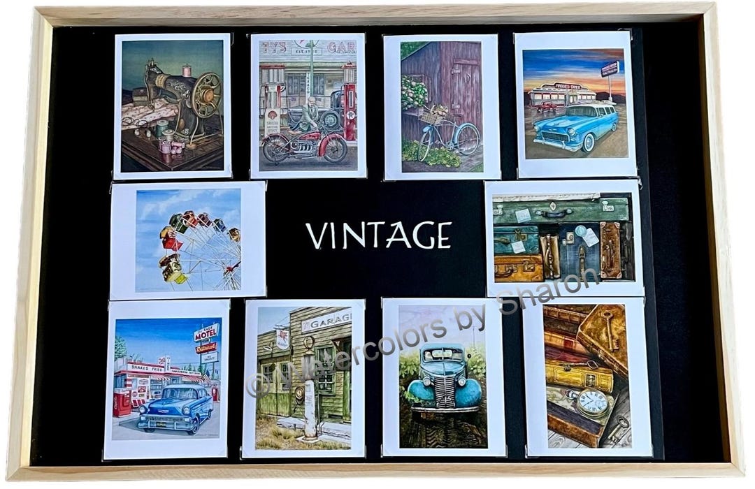 Vintage Watercolor Blank Note Cards, Set of 10 | All Occasion Note ...