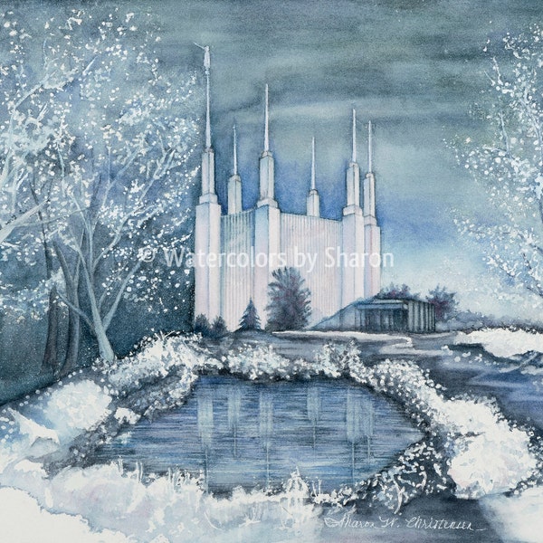 Dc Temple Watercolor - Etsy