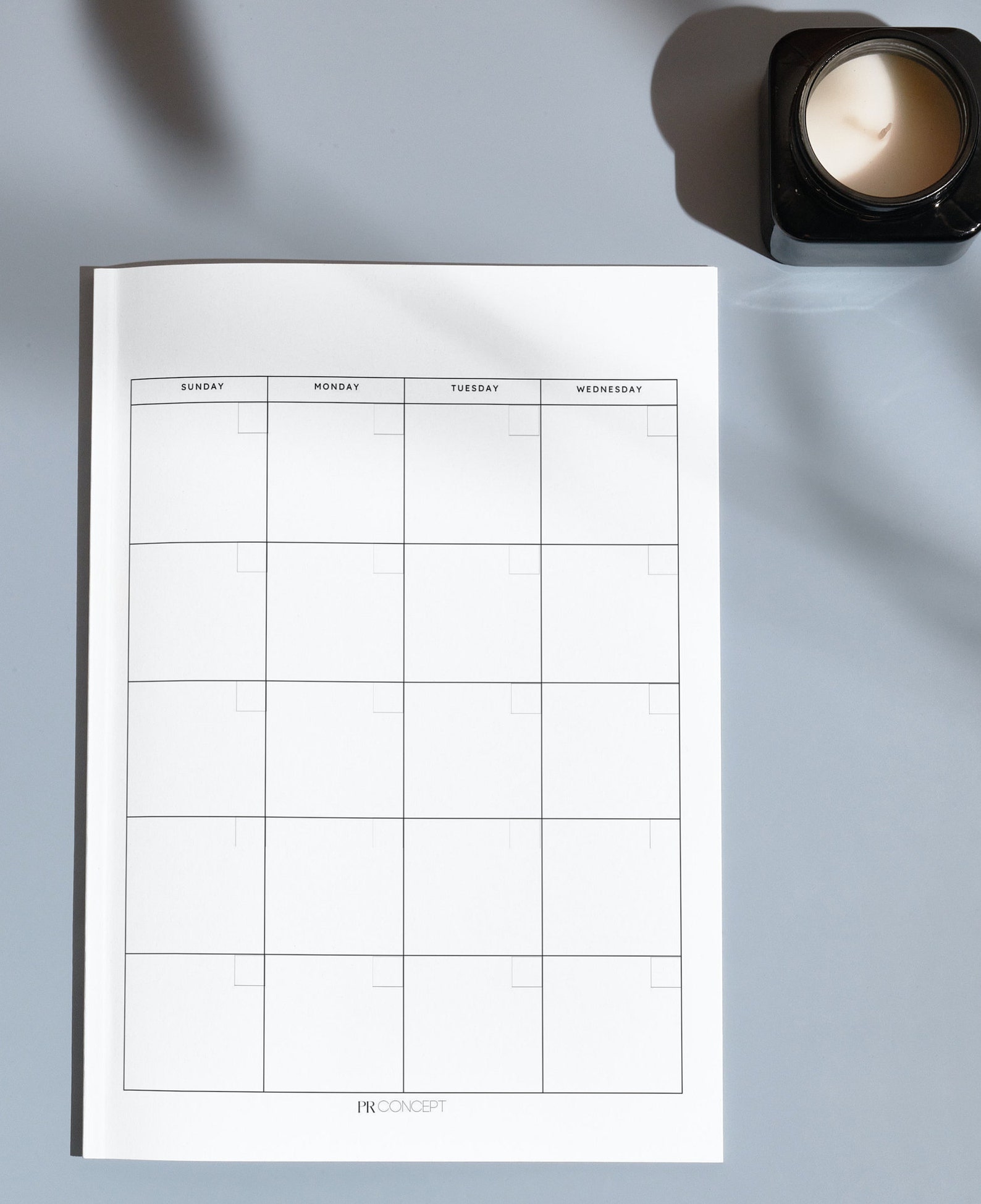Blank Monthly Calendar| Two Page Spread|printable Planner Inserts ...