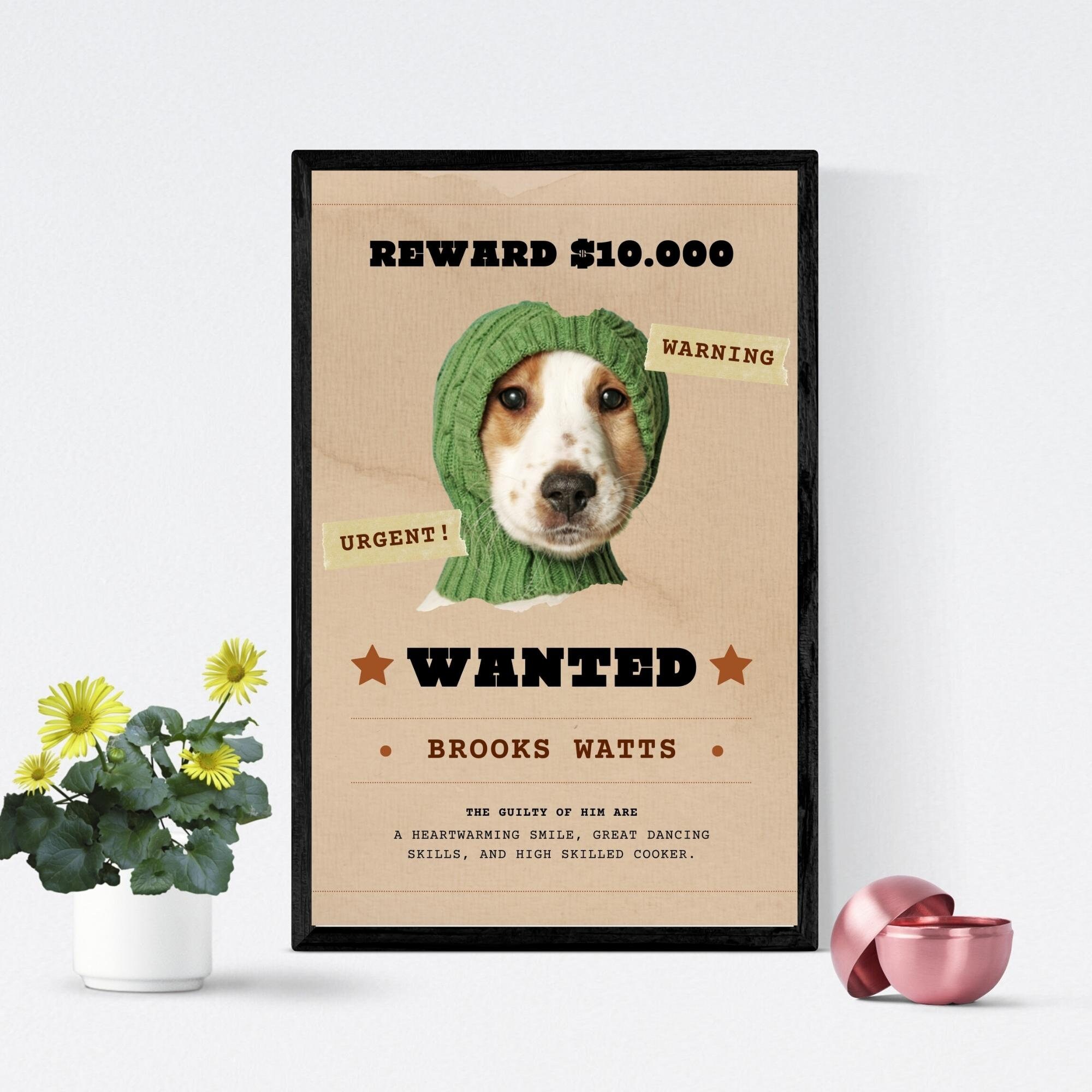 Create a Custom Pet Wanted Poster for Your Missing Furry Friend, Funny ...