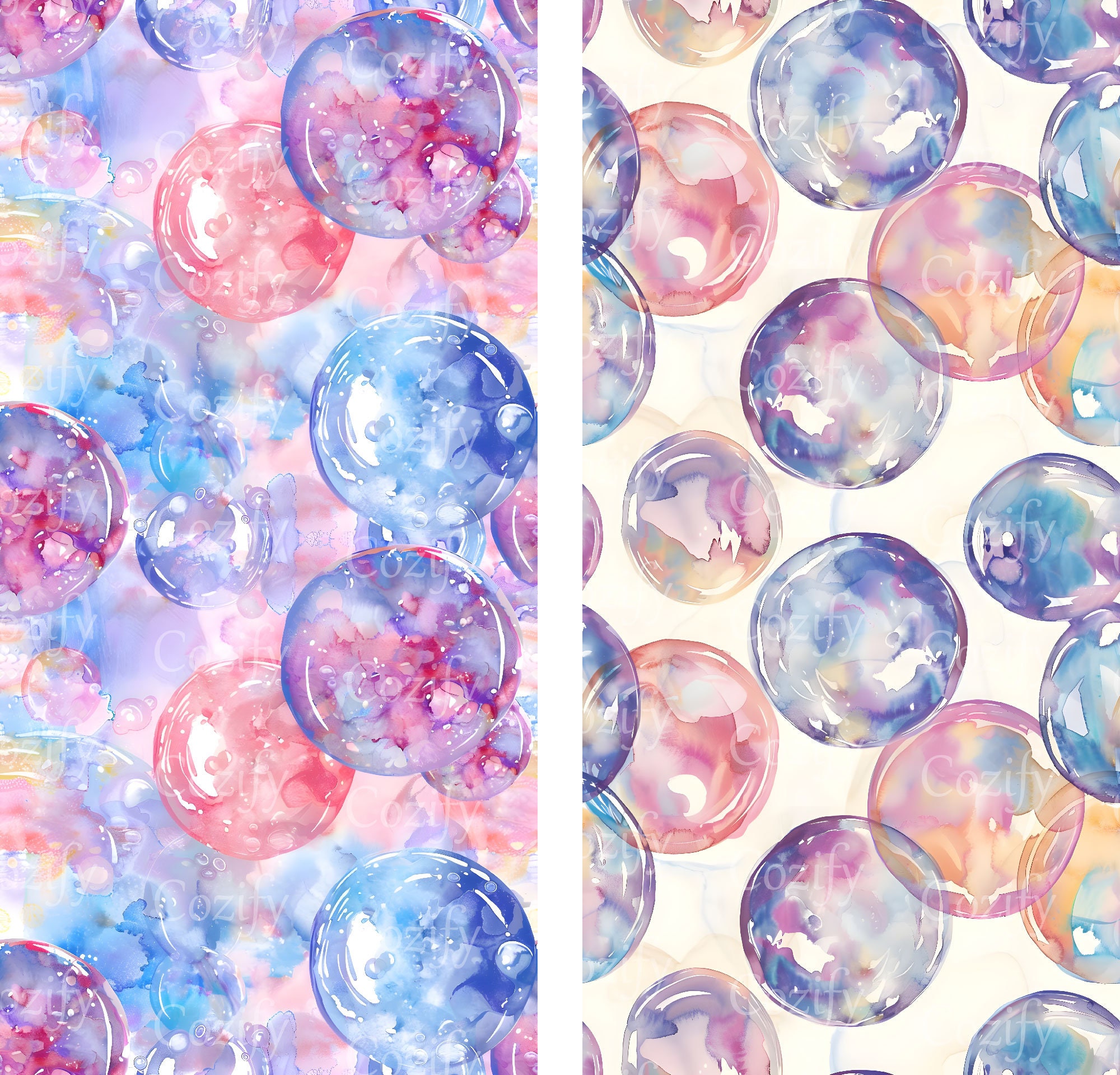 12 Watercolor Soap Bubbles Digital Paper| Patterns| Printable| Seamless ...