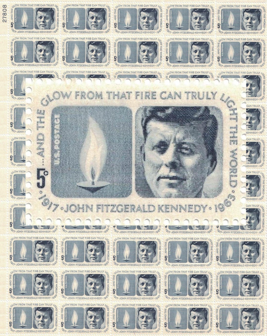 John Fitzgerald Kennedy - US Stamp Sheet (50) - Scott #1246 - Etsy