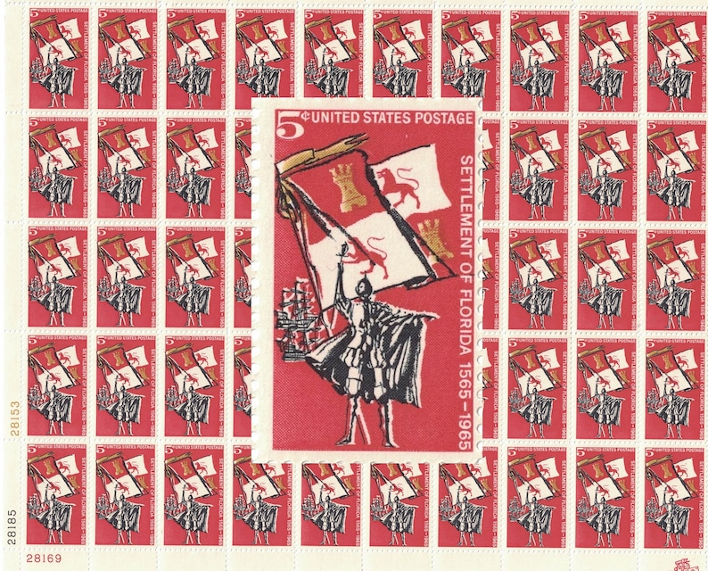 Settlement of Florida - US Stamp Sheet (50) - Scott #1271 - Etsy