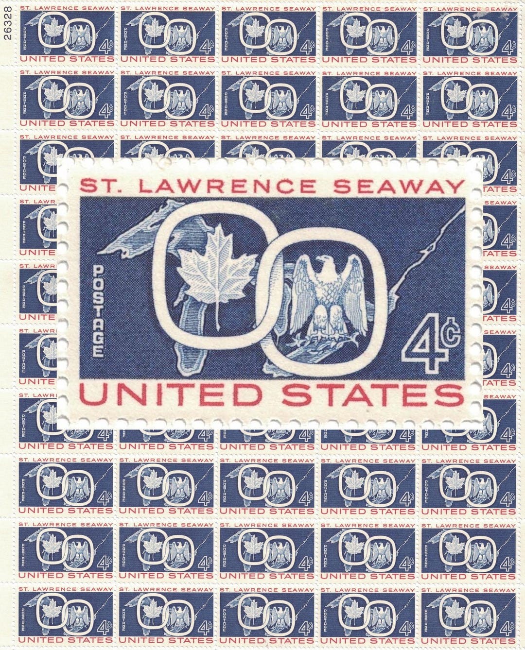 St. Lawrence Seaway - US Stamp Sheet (50) - Scott #1131 - Etsy