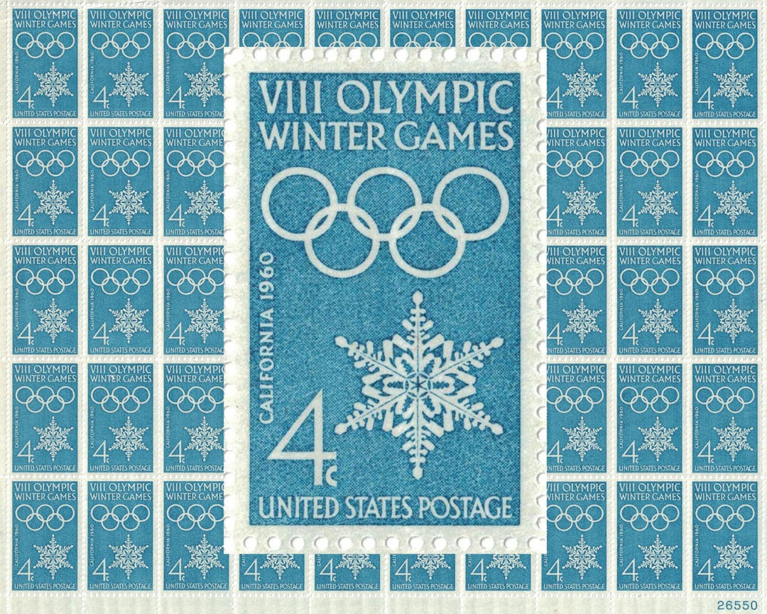 Olympic Winter Games - US Stamp Sheet (50) - Scott #1146 - Etsy