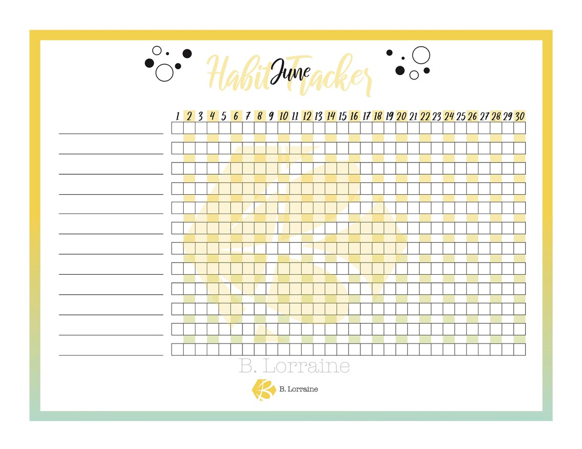 Printable Daily 12 Month Habit Tracker, Colorful Habit Tracker, 2023 ...