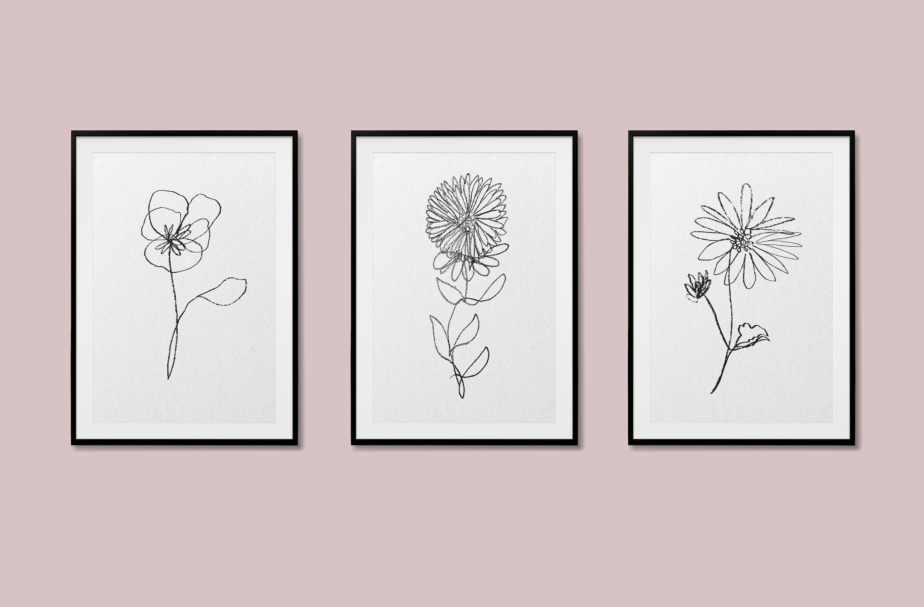Birth Flower PNG Collection Hand-drawn Floral Illustrations - Etsy