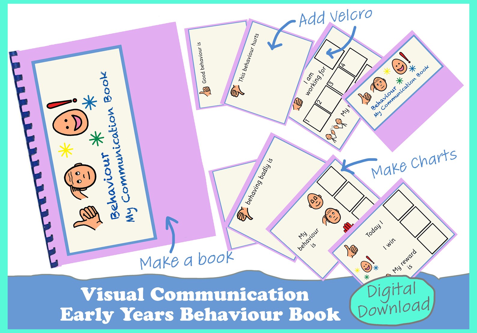 Behaviour Visual Symbols and Communication Book. Special Educational ...