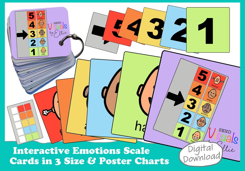 5 Point Scale Emotions Feelings Chart. Behaviour Management Autism ...