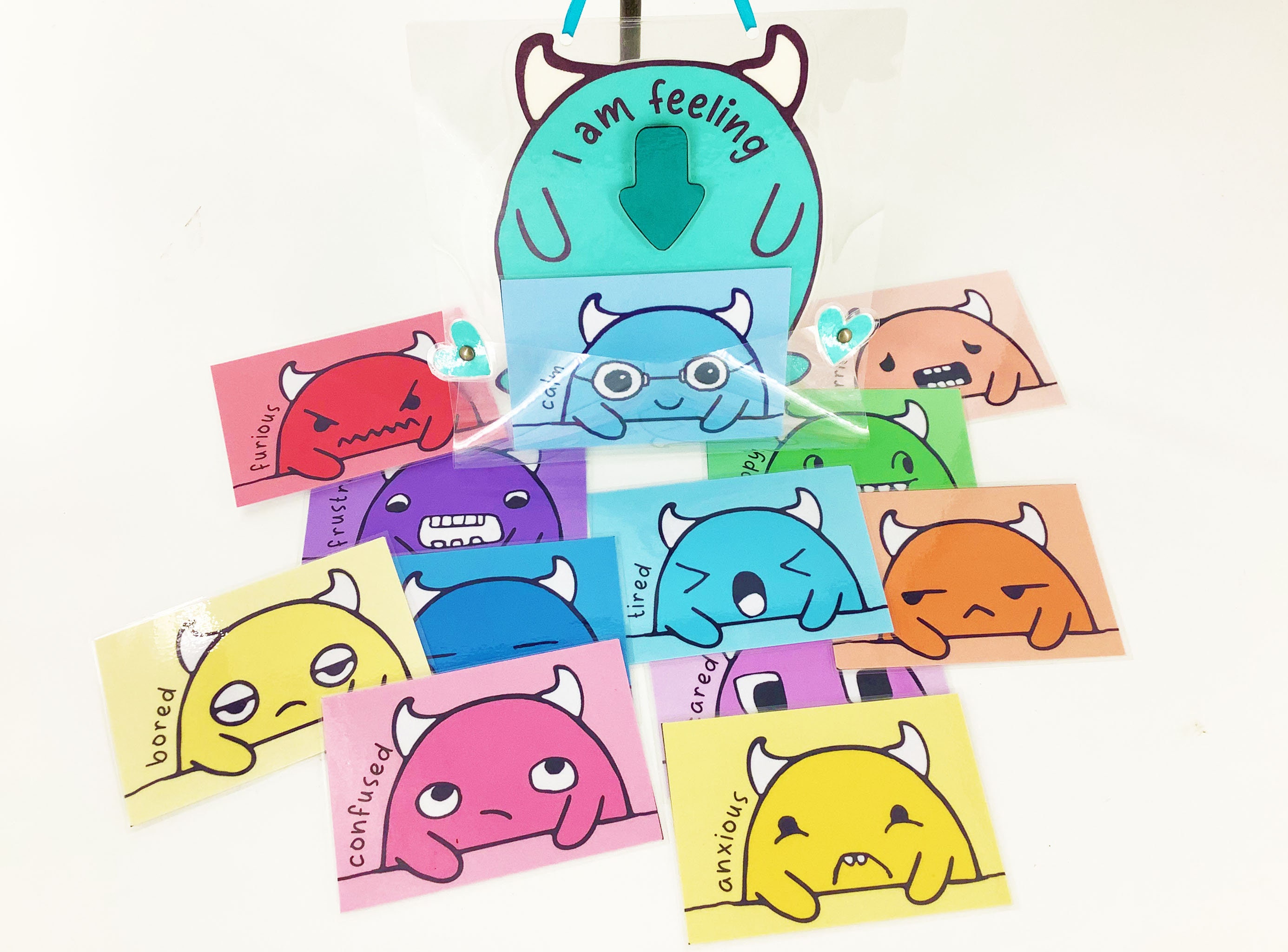 Emotion Monster Flashcards Cards for Kids. Self Regulation - Etsy