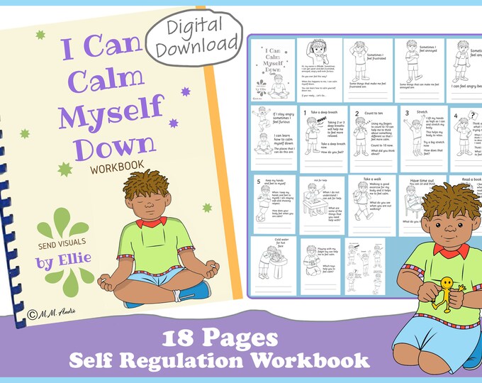 Emotions Printable Worksheets for Children. Calm Down Workbook. Emotion ...