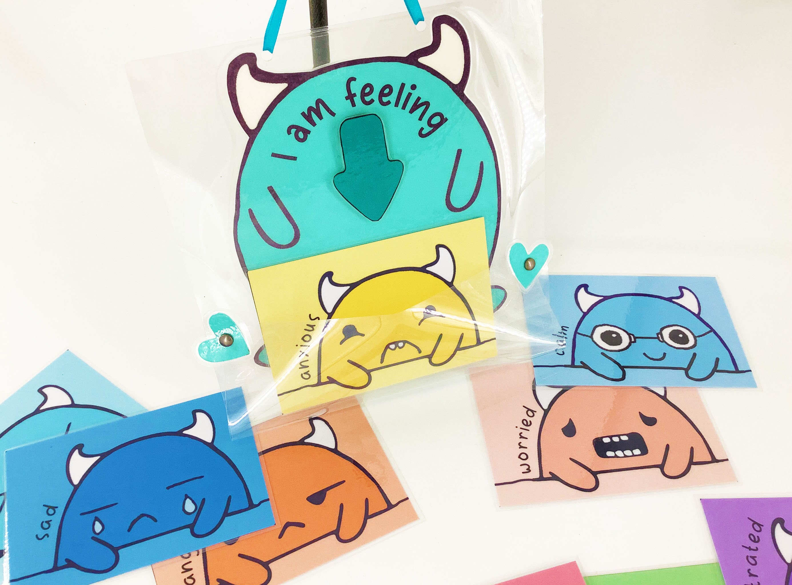 Emotion Monster Flashcards Cards for Kids. Self Regulation - Etsy