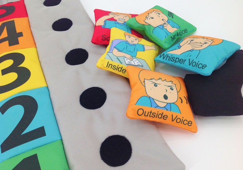 Voice Level Chart. Sensory 5 Point Scale Choice Board for Behaviour ...