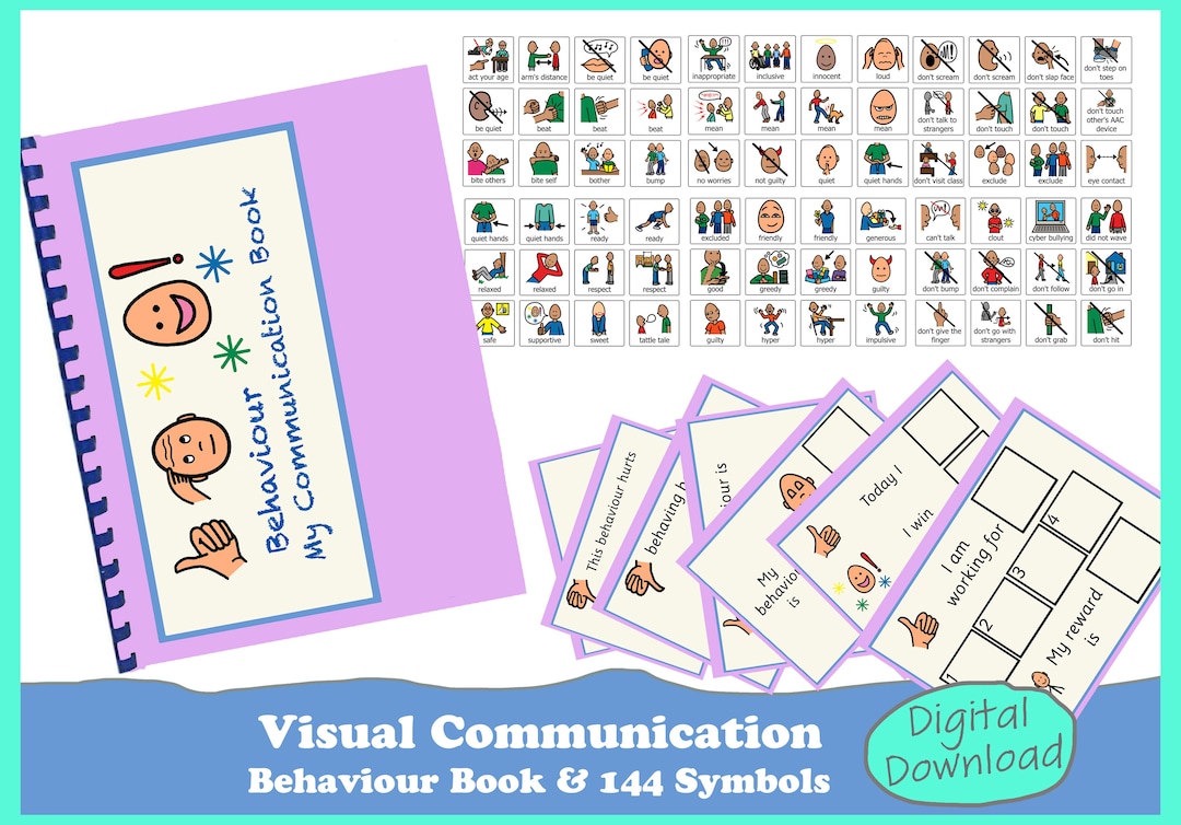 Behaviour Visual Symbols and Communication Book. Special Educational ...