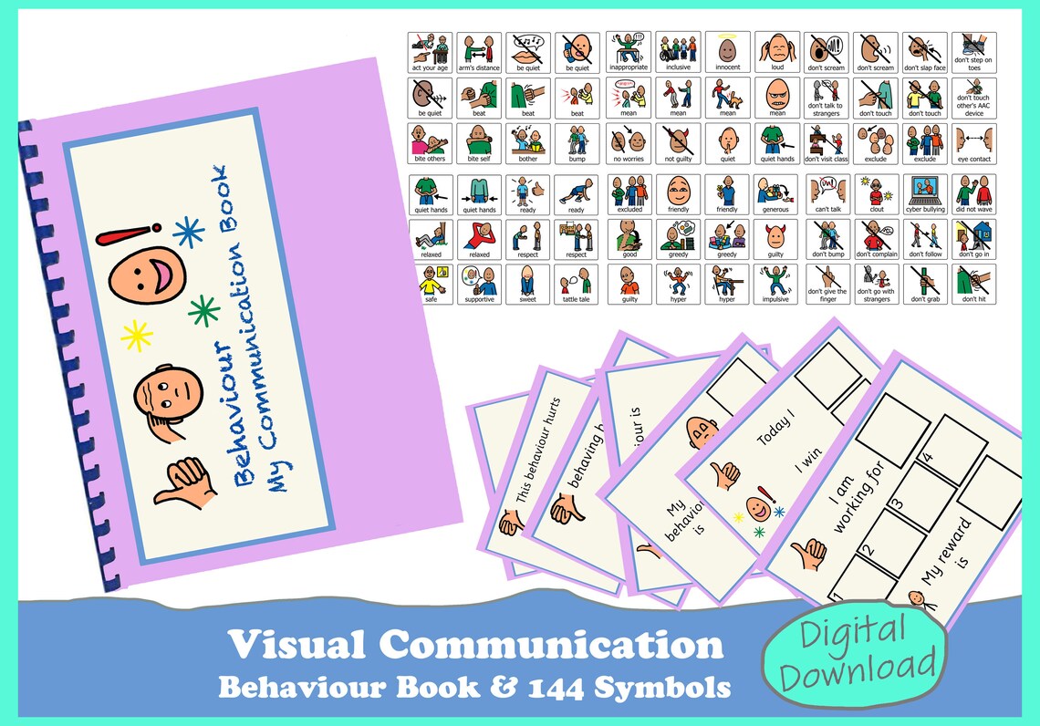 Behaviour Visual Symbols and Communication Book. Special Educational ...