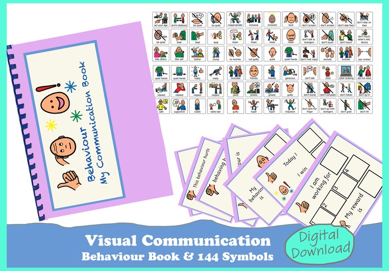 Behaviour Visual Symbols and Communication Book. Special Educational ...