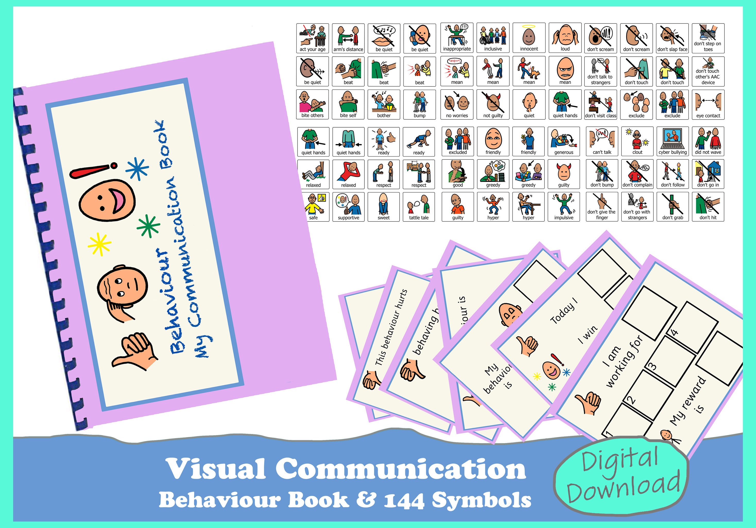 Behaviour Visual Symbols and Communication Book. Special Educational ...