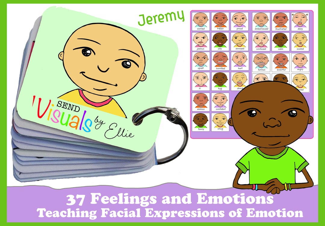 Feelings Visual Communication Symbol Cards Keyring. Helping Kids to ...