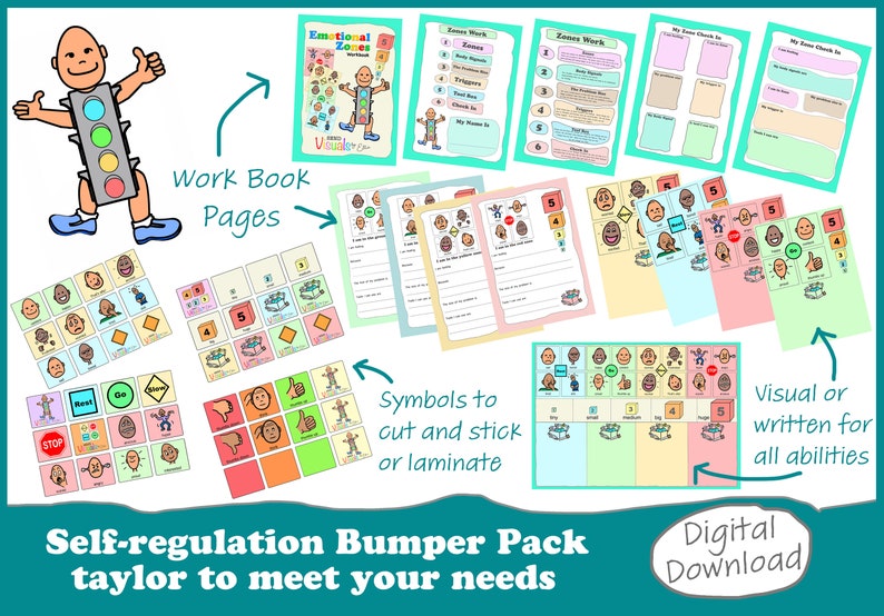The Zones Of Regulation Big Bundle Printable Digital Download Work