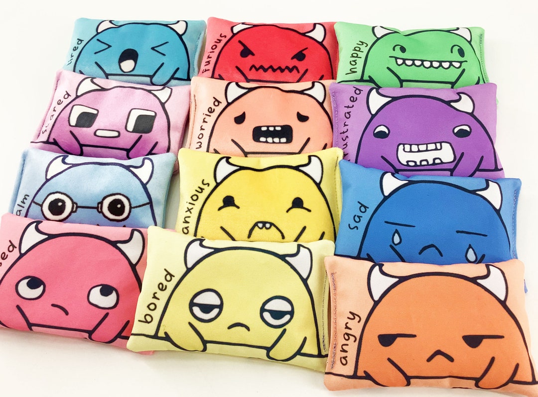 Colourful Emotion Monster Bean Bags. Autism, SEN Sensory Emotional ...