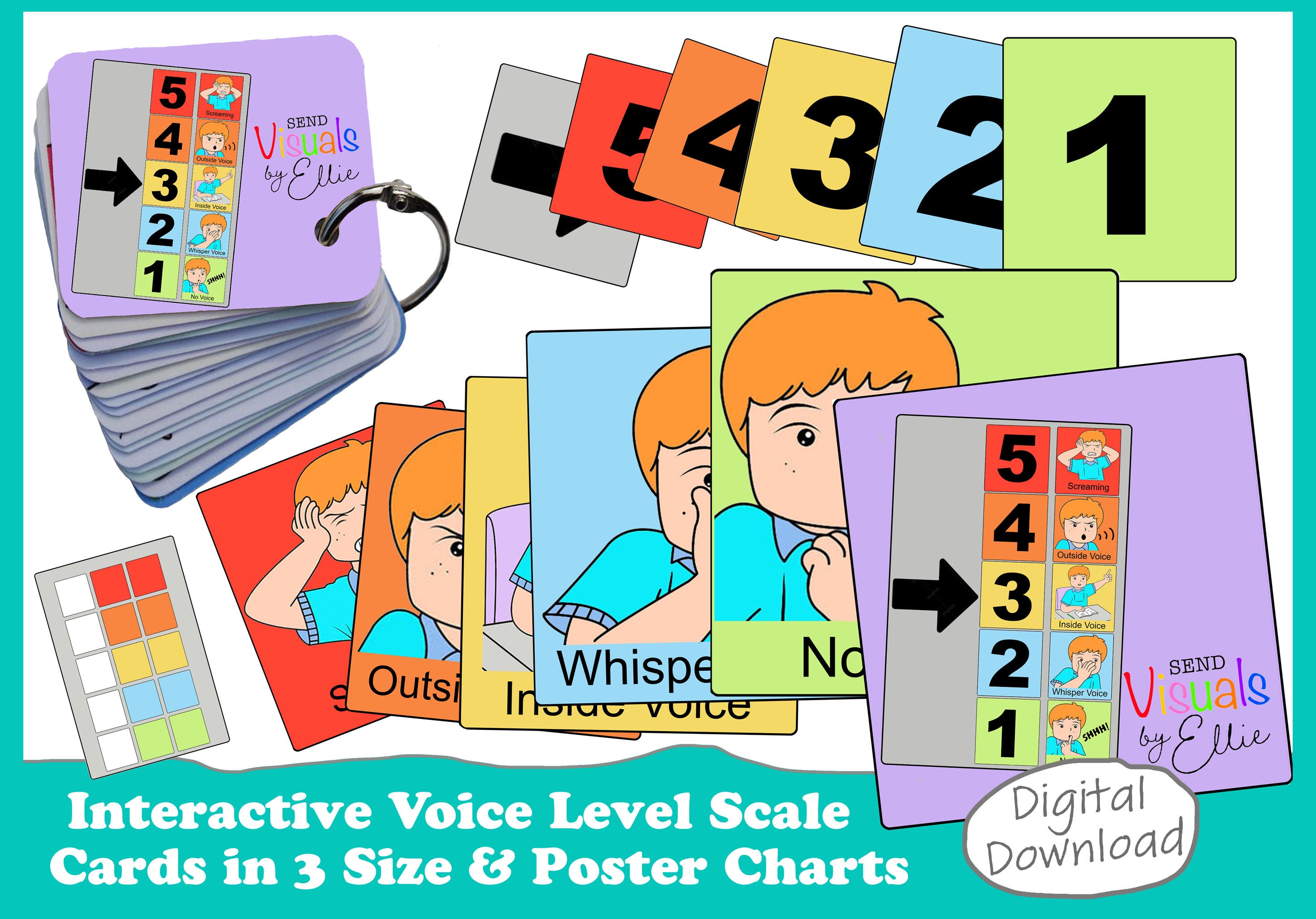 Voice Level Chart Printable Visual Support. Classroom - Etsy