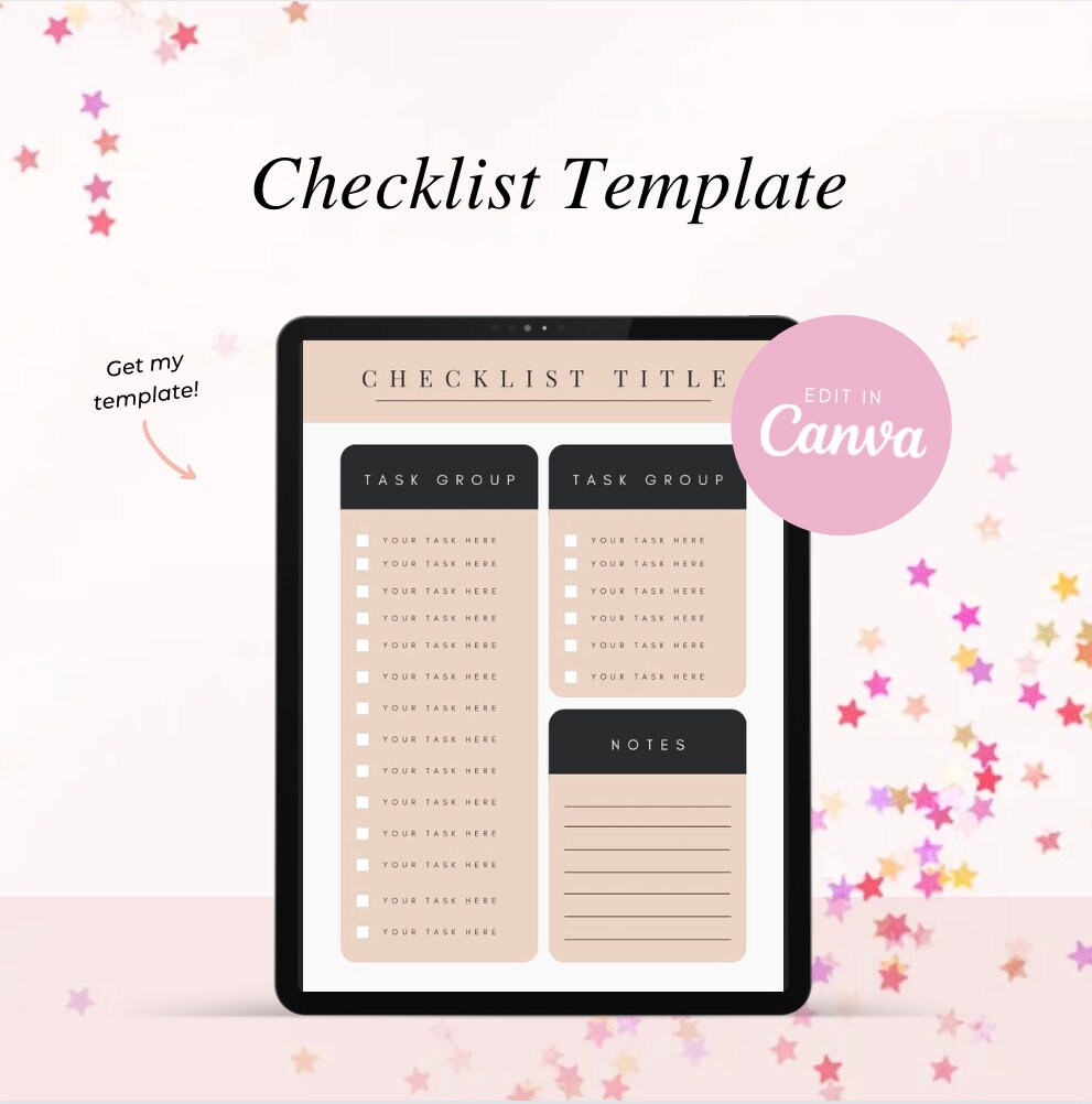 Checklist Template - Etsy