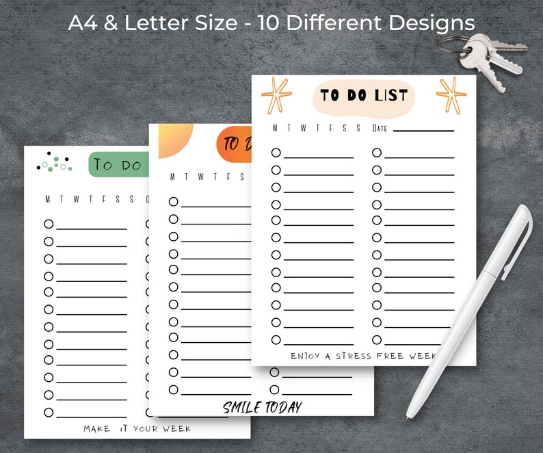 Minimalist to Do List Printable, Daily to Do List, Task to Do List, PDF ...