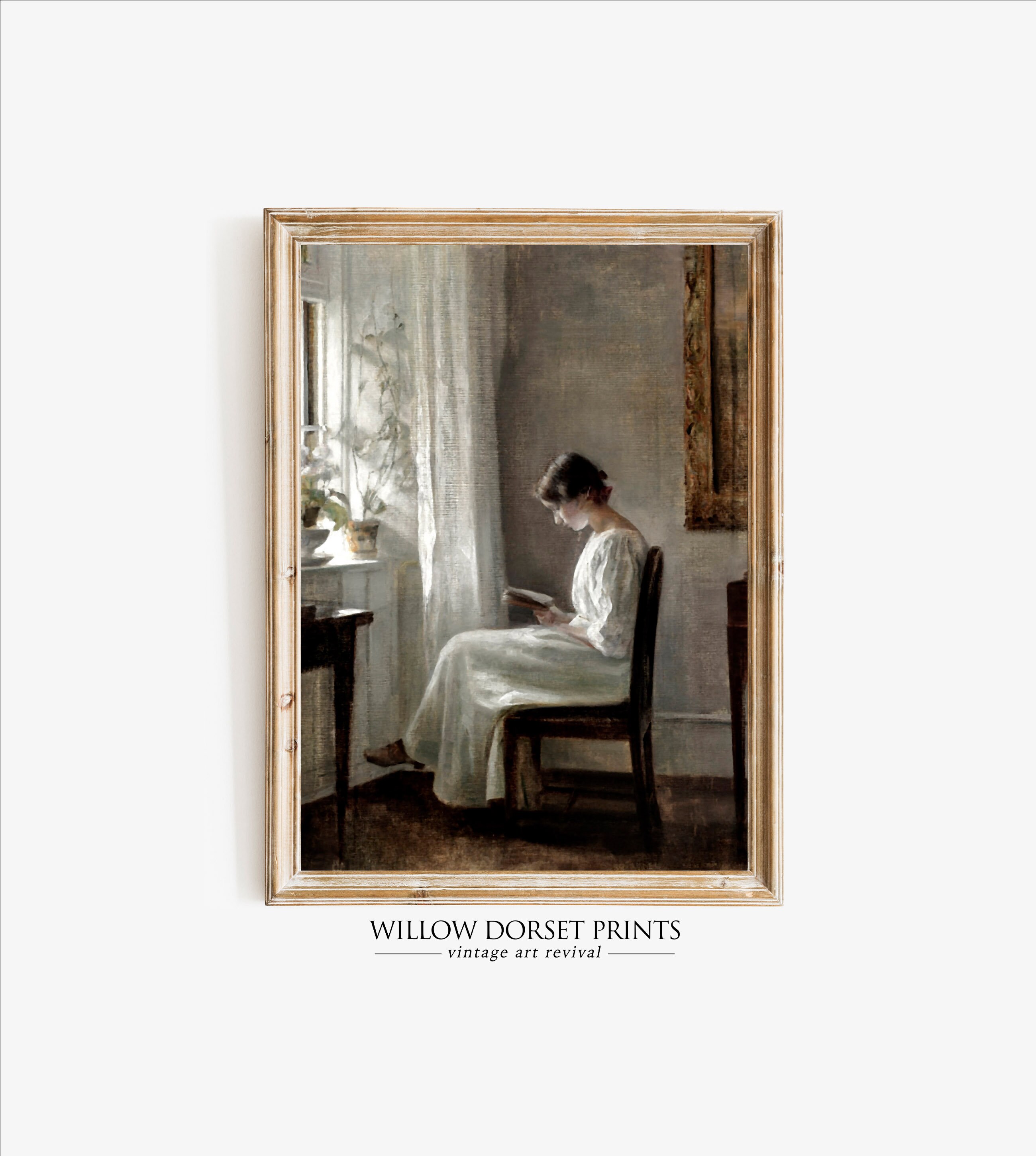 Woman Reading Portrait Printable Vintage Art Digital Download 1033 - Etsy