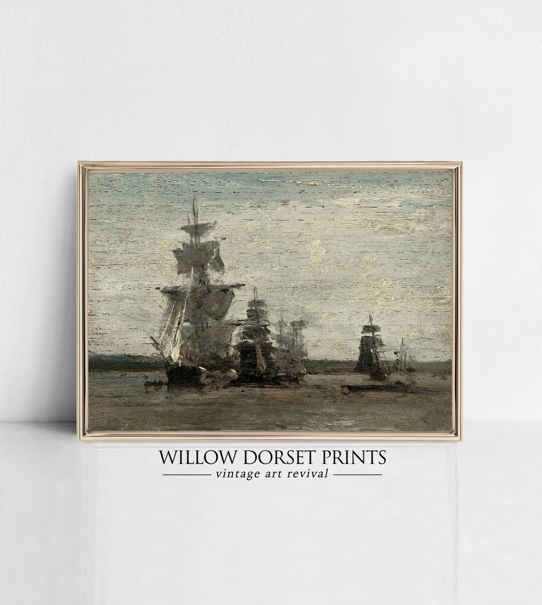Rustic Ship Painting Abstract Printable Art Vintage Nautical Wall Decor ...
