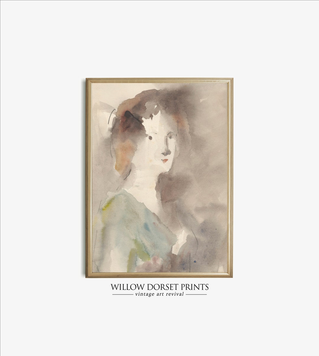 Antique Muted Portrait Downloadable Digital Vintage Print 1001 - Etsy