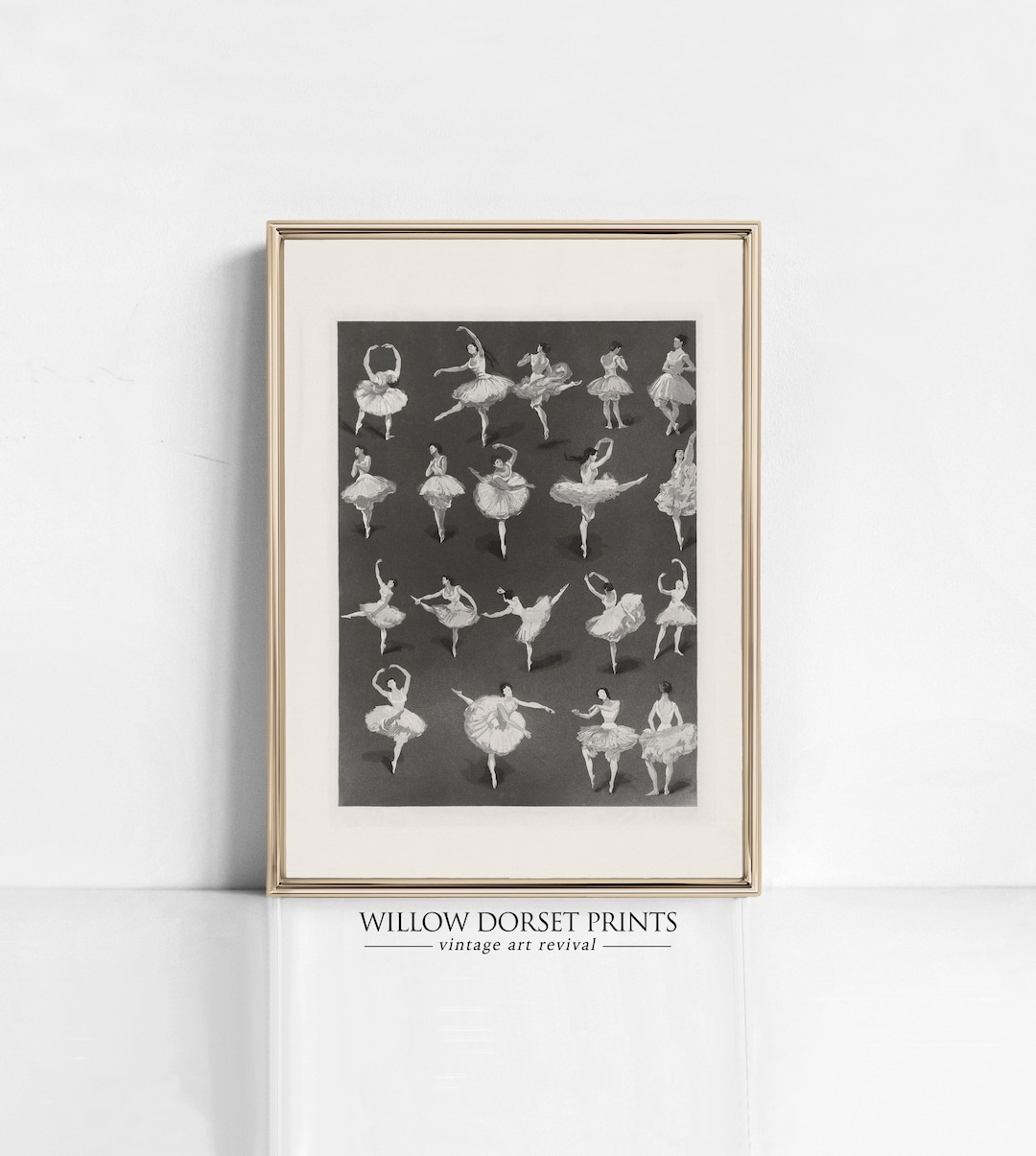 Vintage Ballet Poster Printable Vintage Art Ballerina Art - Etsy