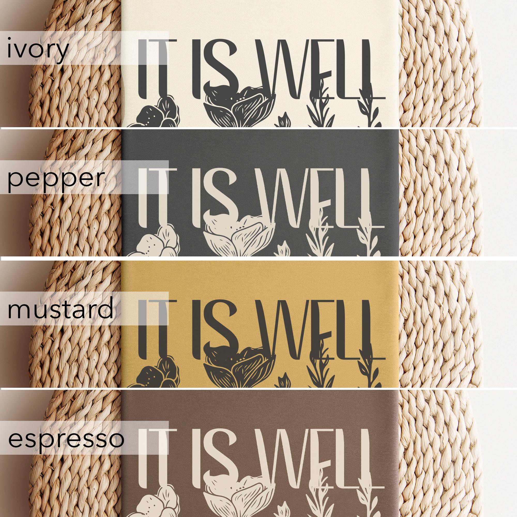 It is Well With My Soul, Christian T-shirt, Comfort Colors Tee, Gift ...