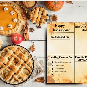Thanksgiving Dinner Activity, I'm Thankful for Worksheet, Thanksgiving ...