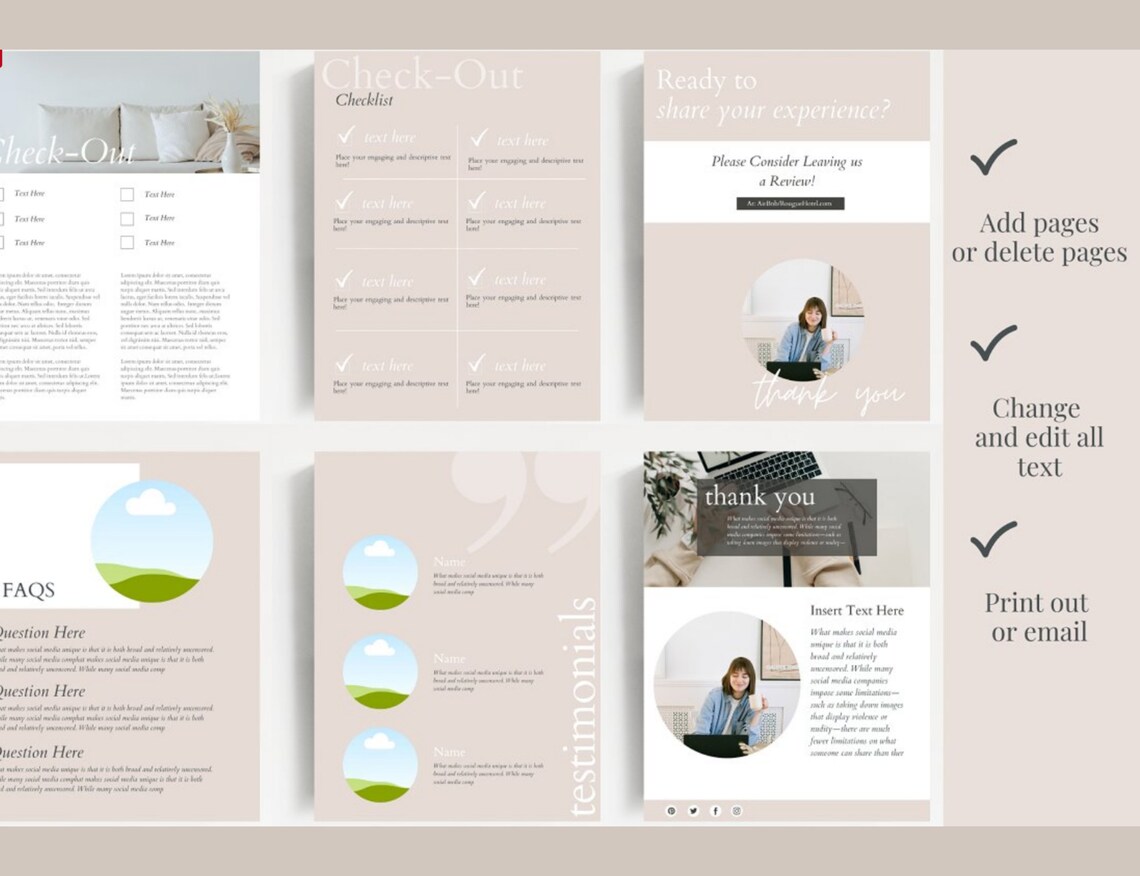 Editable Airbnb Welcome Packet Template, Vrbo Welcome Packet, Vacation ...