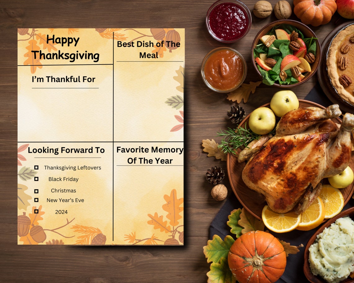 Thanksgiving Dinner Activity, I'm Thankful for Worksheet, Thanksgiving ...