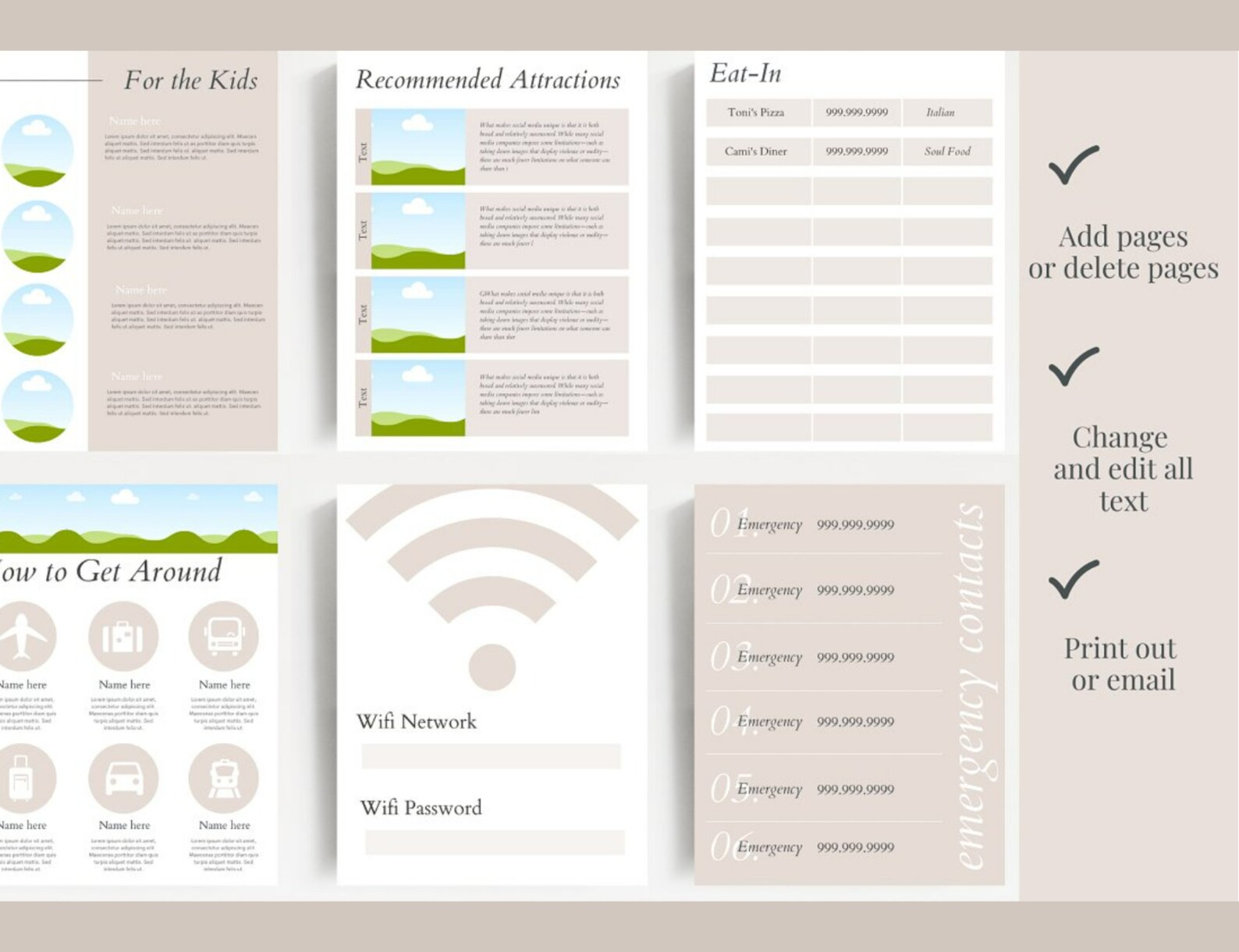 Editable Airbnb Welcome Packet Template, Vrbo Welcome Packet, Vacation ...