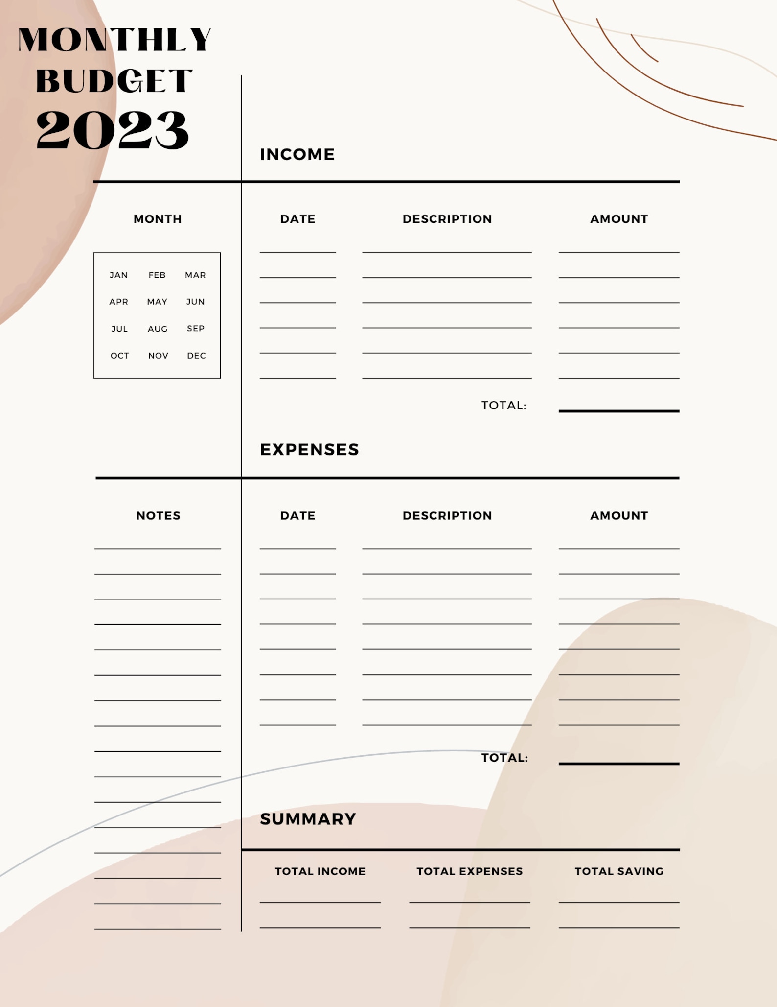 2023 Budget Tracker, Savings Tracker, Budget Planner, Financial Goals ...