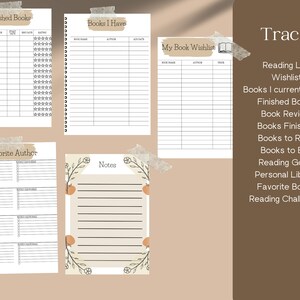 Reading Journal, Reading Log, Reading Planner, Book Review, Reading ...