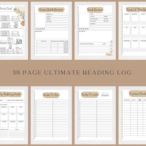 Reading Journal, Reading Log, Reading Planner, Book Review, Reading ...