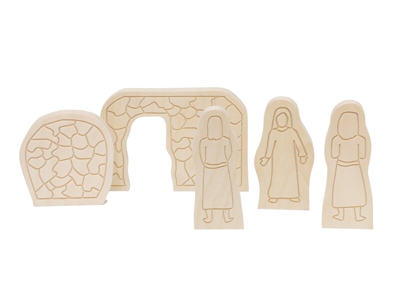 Jesus Tomb Story: Wood Figures, Bible Lessons - Etsy