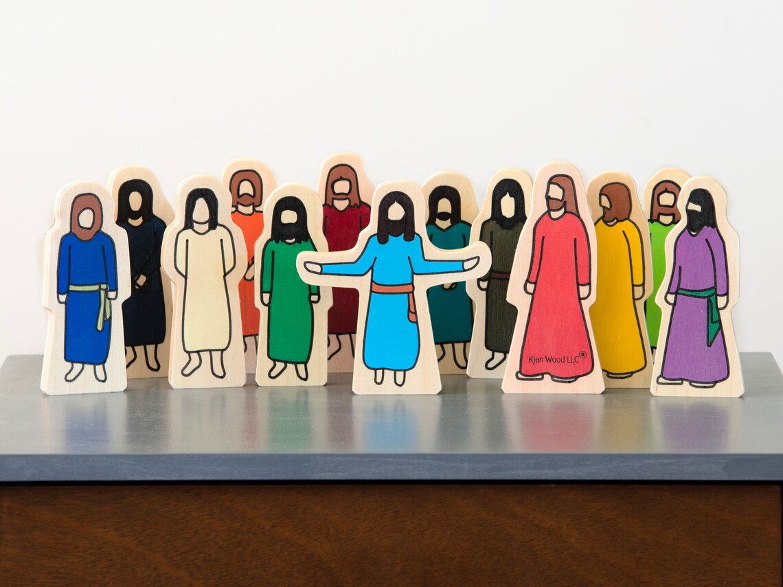 Jesus Disciples: Raw Wood or Painted Figures, Bible Story Set - Etsy