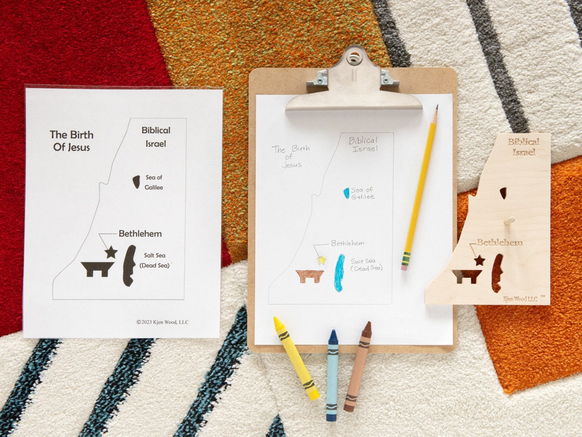 Biblical Israel-bethlehem Maps Birth of Jesus Geography - Etsy