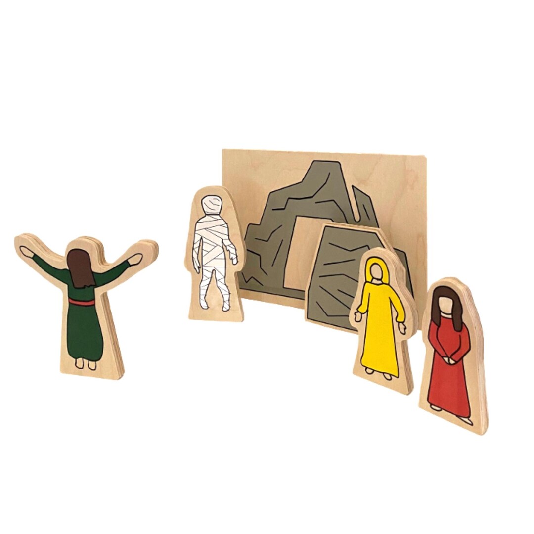 Lazarus Bible Story: Wooden Figures, Hands-on Learning - Etsy
