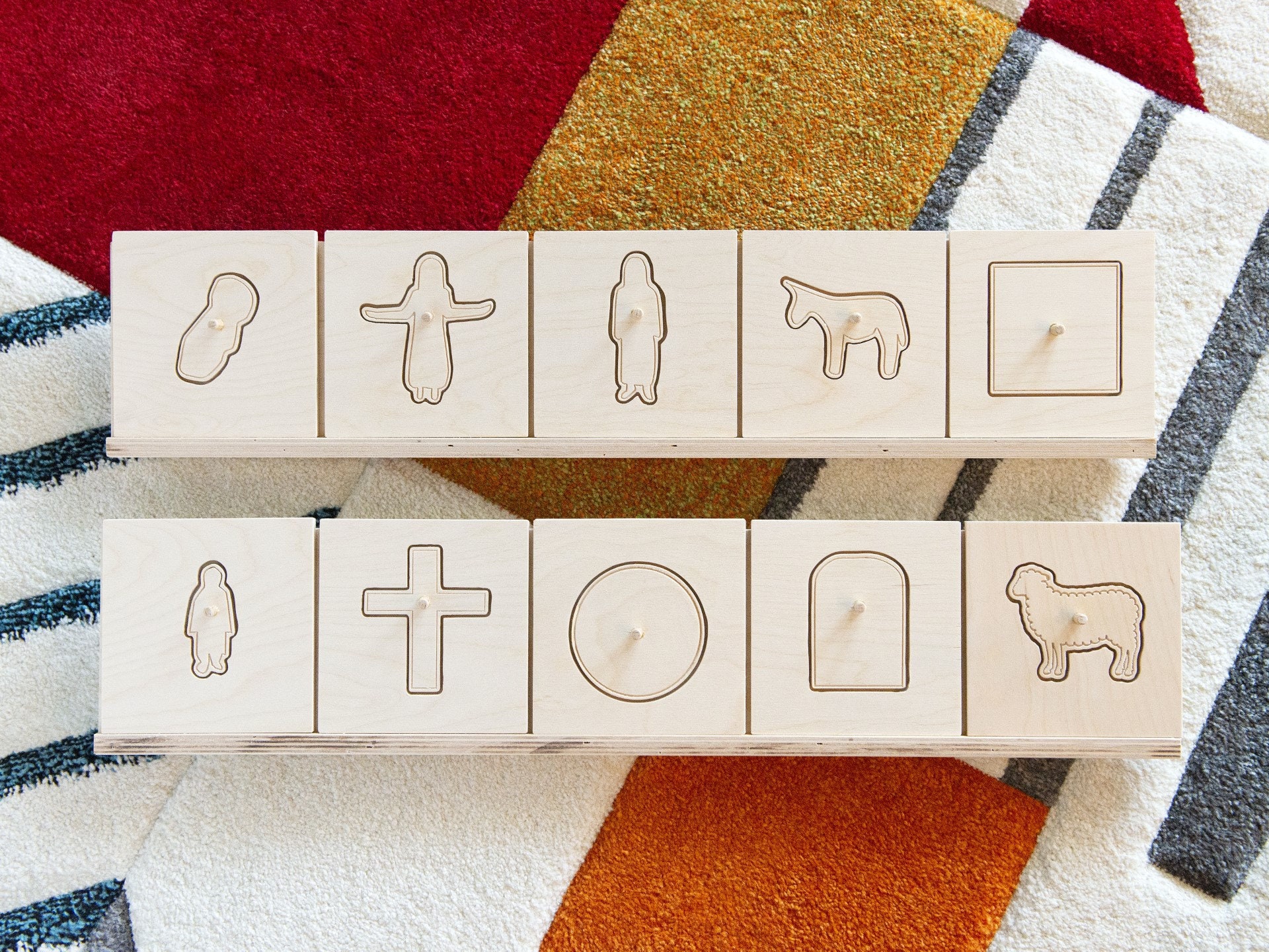 Tracing Montessori Metal Insets Hands-on Bible Stories Wood Figures ...