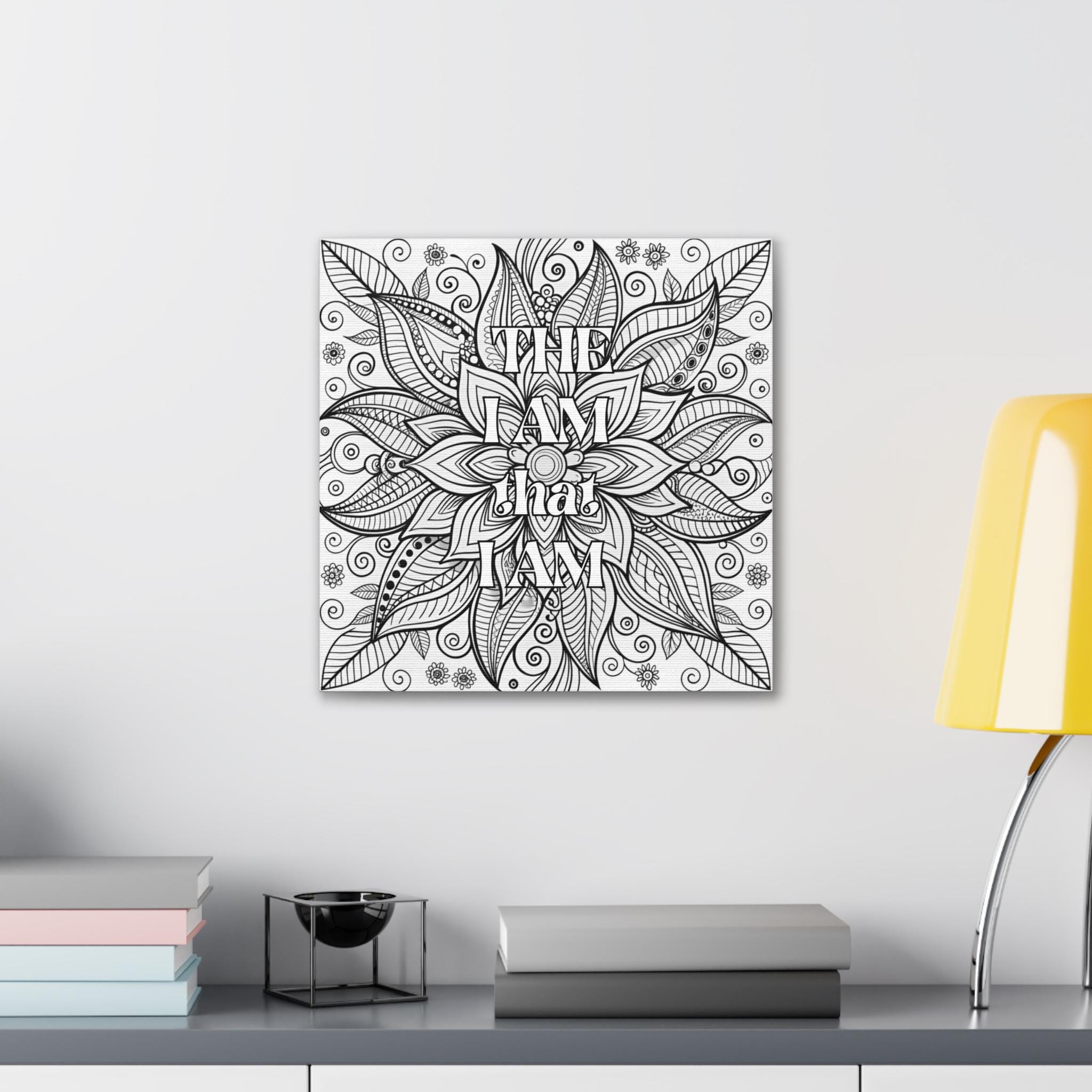 Adult Pre Drawn Canvas Manifesting Abundance Affirmation DIY Wall Art ...