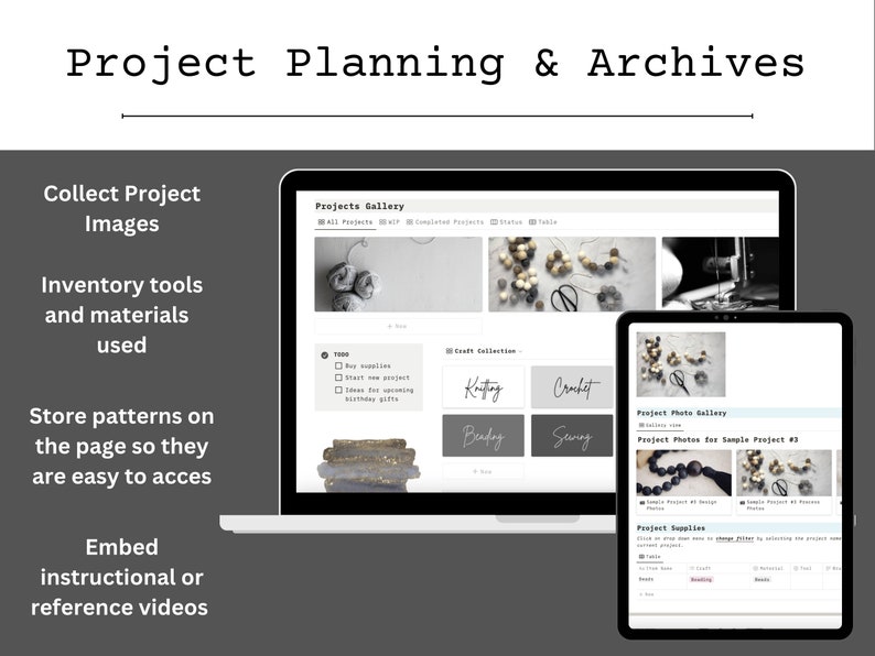 Grayscale Digital Planner, Daily Planner, Notion Template, Notion ...