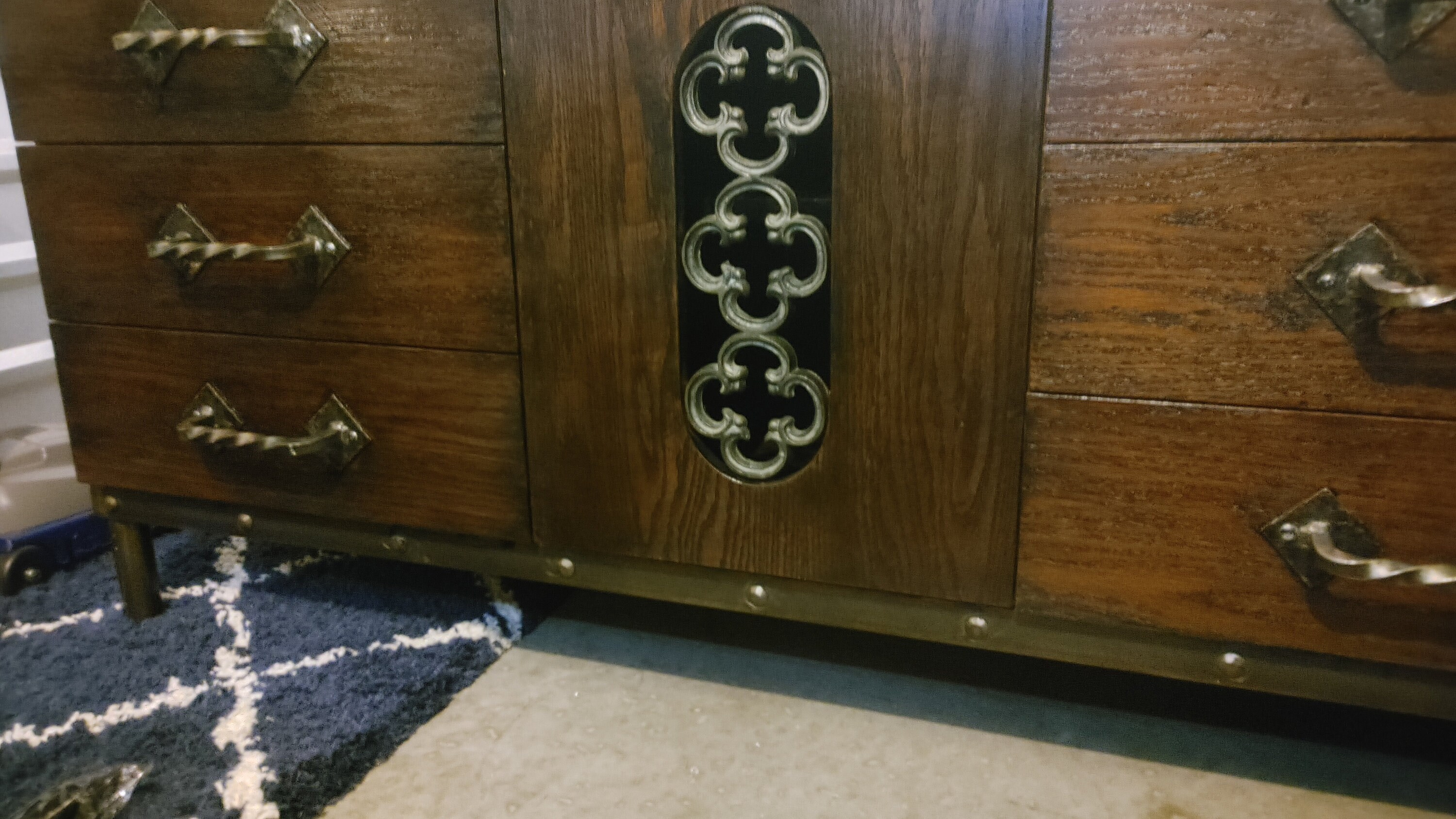 Gothic Six Drawer Wrought Iron, Solid Wood Dresser - Etsy